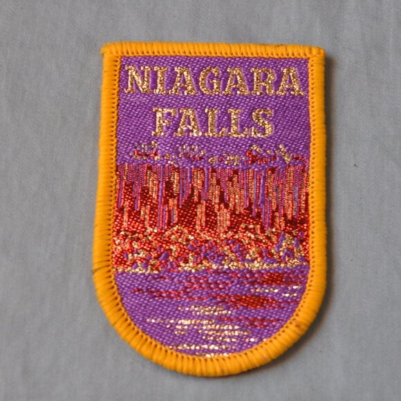 Vintage | Other | Vintage Niagara Falls Purple Sparkly Embroidered ...